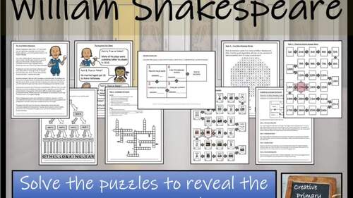 William Shakespeare Escape Room Activity by Creative Primary Literacy