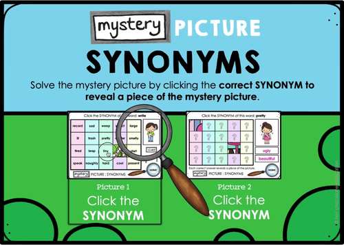 SYNONYMS Vocabulary Boom Cards™ - Digital Task Cards for ELL, EFL, ESL