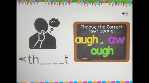 OUGH AW AUGH Words Digital Boom™ Game & Word Work for Short O Sound ...