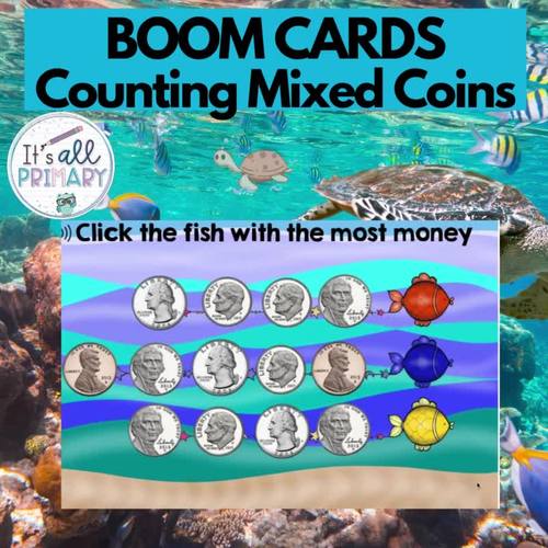 Counting Mixed Coins - BOOM™ CARDS by It's All Primary | TPT