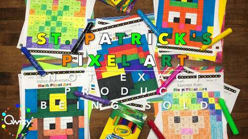 St. Patrick's Day: Multiplying Decimals Pixel Art Mystery Pictures by Qwizy
