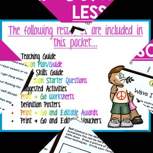 SELF-CONTROL Activities and Lessons - Patience and Calm Down (SEL)