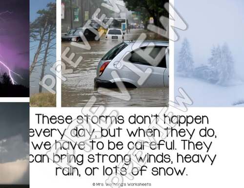 SEVERE WEATHER Read-Aloud Lesson & Activities BUNDLE - KINDERGARTEN SCIENCE