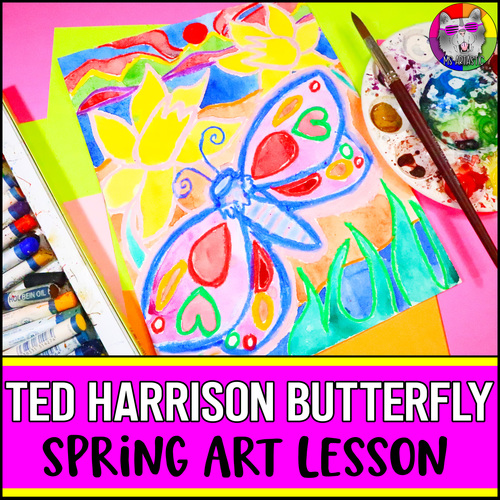 Spring Art Lesson, Ted Harrison Butterfly Art Project Activity for ...