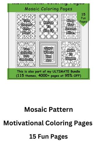Mosaic Patterns Coloring Pages | Printable Motivational Quotes to Color