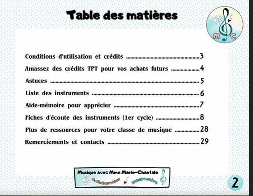 Découvrons les couleurs de l'orchestre - Fiches d'écoute 1er cycle