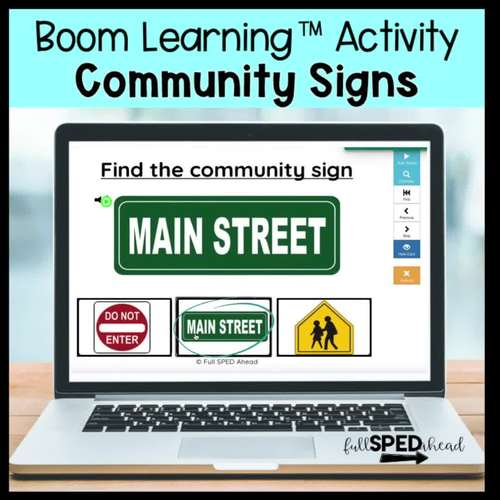 Community and Environmental Signs Boom™ Card Special Education Bundle