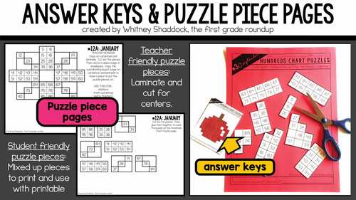 Hundreds Chart Puzzles with a Mystery Picture BUNDLE | TPT