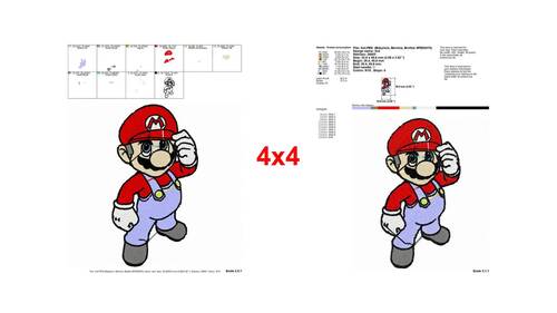 Classic Super Mario Nintendo Video Game Character Embroidery Designs ...