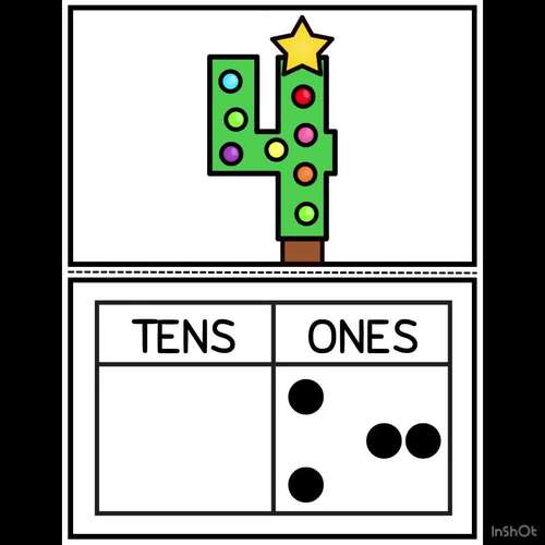 Christmas Tree Counting and Place Value Matching Cards | Numbers 0–20