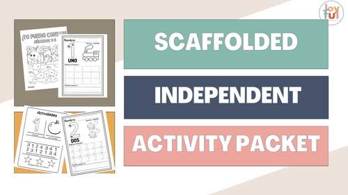 Spanish Journey with Los Números 1-5 Independent Activity Packet