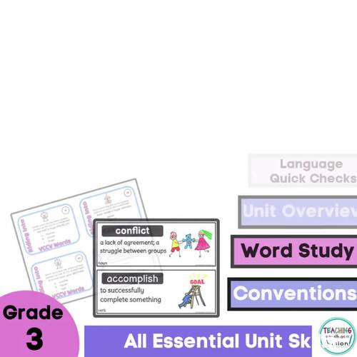 myView Grade 3 Unit 1 Bundle 2 Vocabulary Word Study Comprehension ...