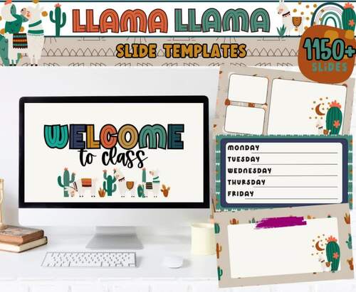 Llama Editable Classroom Decor Kit DIY by KBTeacherDecor | TPT