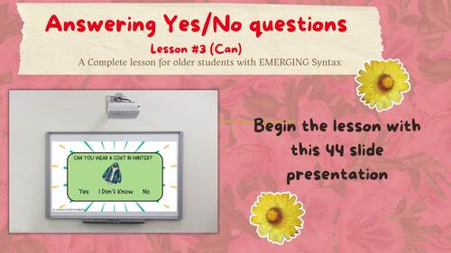 Answering Yes No Questions #3 | Can Questions Google Slides and BOOM DUO