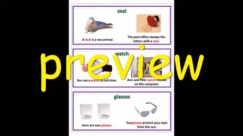 Homonyms and Homophones - Flash cards and Clip Task cards - real Images ...