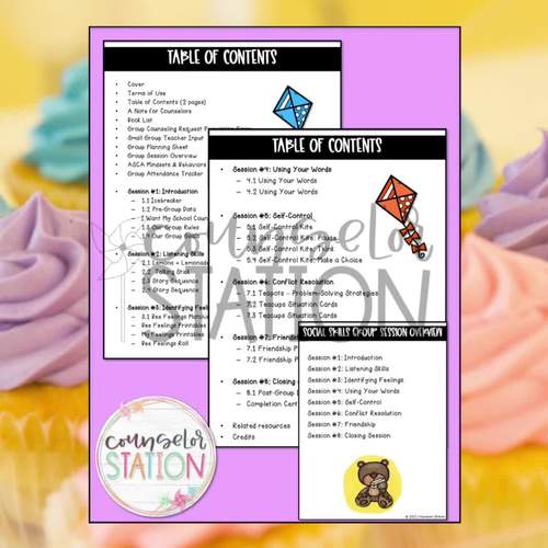 Social Skills Kindergarten, 1st, & 2nd Grade Group Counseling & SEL ...