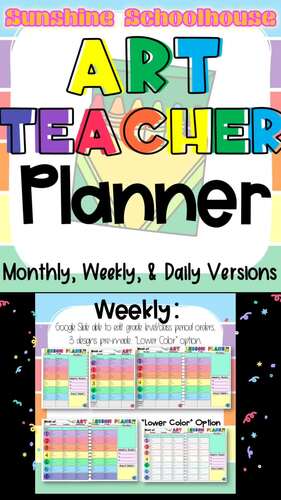 Art Teacher Planner: Creative Lesson Planning & Organization for Art ...