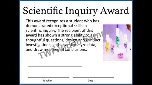 End of Year Middle School Science Awards - 39 Year End Awards - Fully ...