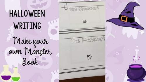 Make Your Own Monster Book - Halloween Writing Activity by Kindergarten ...