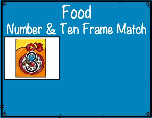 Food Themed 0-25 Number, Ten Frame & Number Word Match | TPT