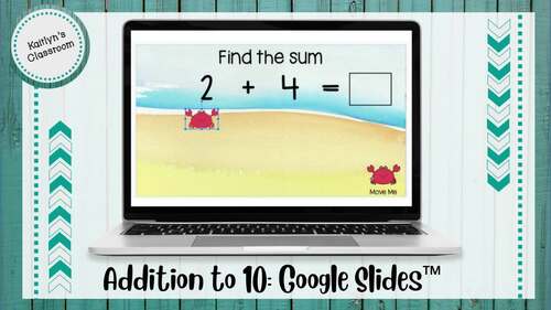 Addition within 10 with Moveable Pictures: Google Slides™ | TPT