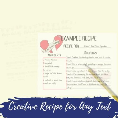 Valentine's Activity: Creative Recipe for Any Text by Myth and Magic in ELA