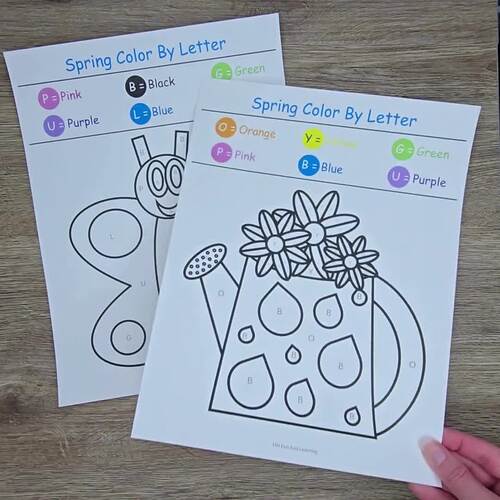 Spring Color By Letter by HH Fun and Learning | TPT