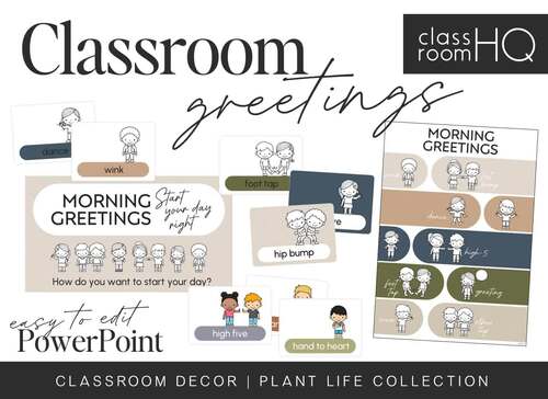 PLANT LIFE Morning Greeting Display Pack by classroomHQ | TPT