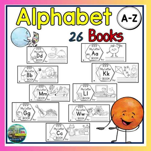 Alphabet Mini Books /A-Z/ Interactive Notebook by ESL Classroom | TPT