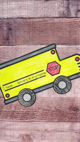 EDITABLE School Bus Name Craft | Back to School Craft Kindergarten, 1st ...