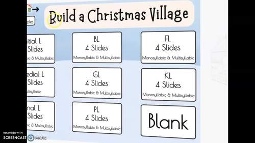 Build a Christmas Village BOOM Cards™ L Sounds and L Blends - Speech ...