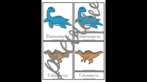 Dinosaurs A-Z Montessori 3-Part Cards Nomenclature Flashcards | TPT
