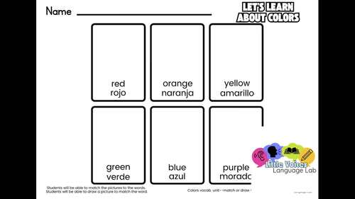 ESL Newcomers Colors Vocab & Sorts, Grades K-2, English & Spanish ...