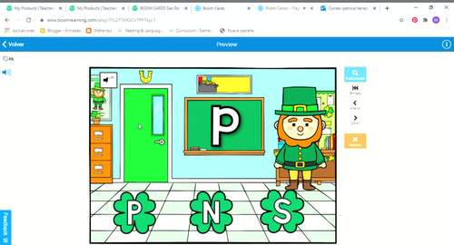 BOOM CARDS San Patricio:LETRAS MAYÚSCULAS MINÚSCULAS- Spanish St ...