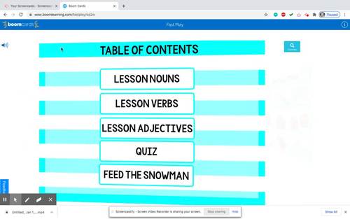Boom Cards™ - Winter Parts of Speech ESL/ELL by Mel's ESL Shop | TpT