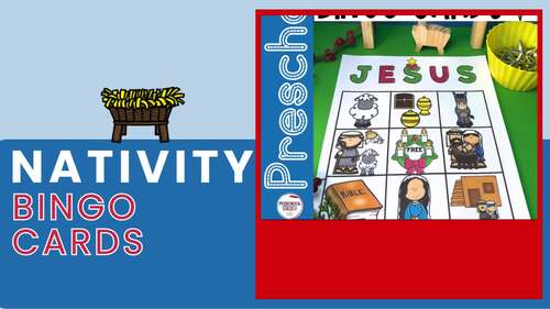 Christmas Nativity Bingo Printable Cards For Preschool and Kindergarten