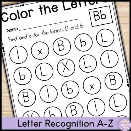 Alphabet Look & Find Letters Beginning Sounds Recognition Upper & Lowercase