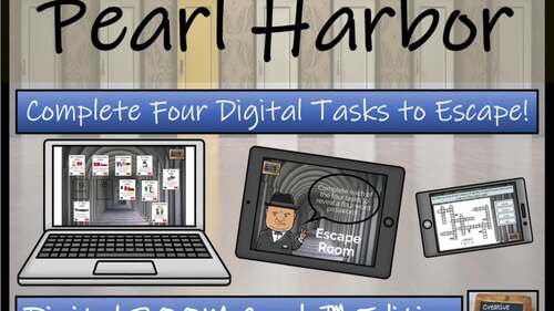 Attack on Pearl Harbor BOOM Cards™ Digital Escape Room Activity