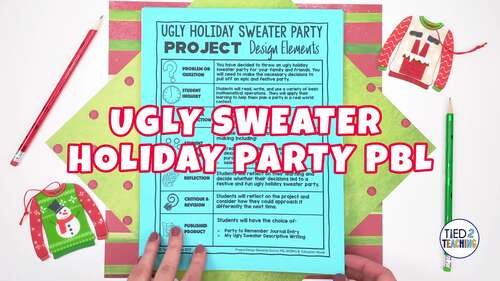 Ugly Christmas Sweater Holiday Party Project Based Learning PBL Activities