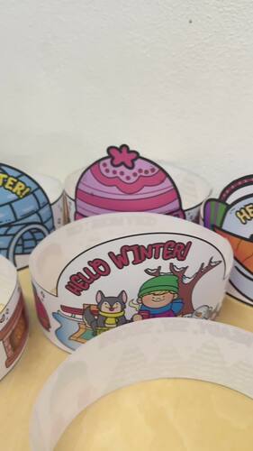 Winter Hats & Crowns Craft – Cut, Color, and Wear! by HAPPYLEARN