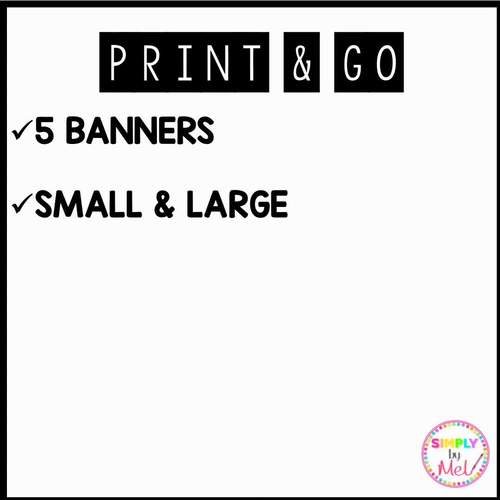 Look At Our BRIGHT Work Banner l Classroom Decor l Print and Go | TPT