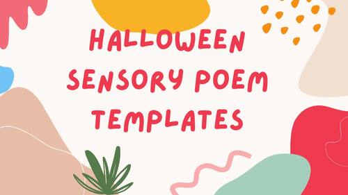 Halloween Sensory Poem Template by The Laidback Librarian | TPT