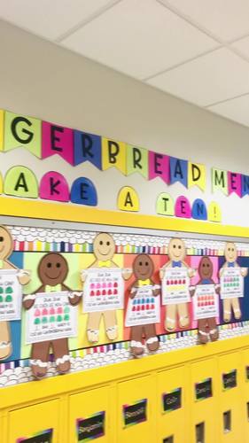 Gingerbread Men Bulletin Board | Gingerbread Man Craft, Writing, Math ...