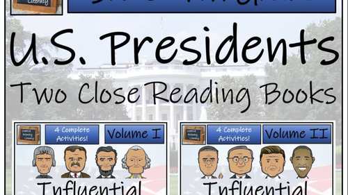 U.S. Presidents Volume 1 & 2 Close Reading Comprehension Books | 3rd ...