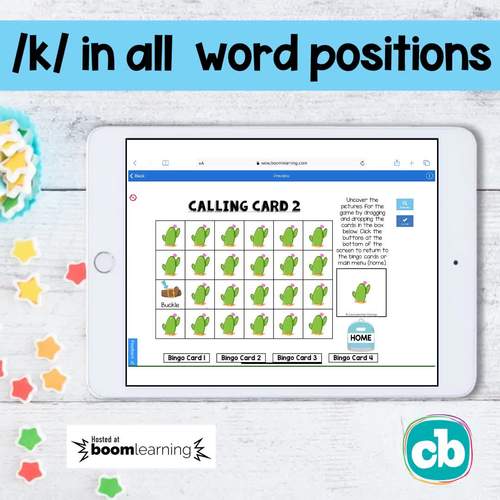 K Articulation Boom Cards Bingo Game Distance Learning | TPT