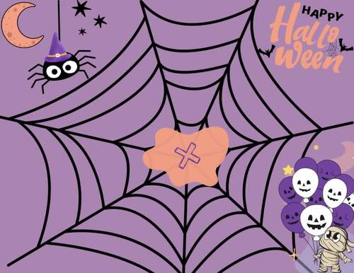 Pin the Spider on the Web Game | Printable Halloween Party Game for ...