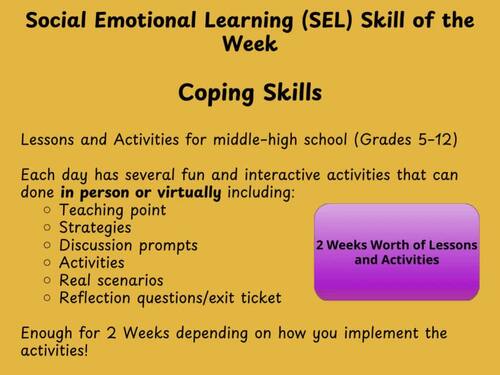 Social Emotional Learning(SEL)Bundle:Self-Regulation&Coping Skills ...