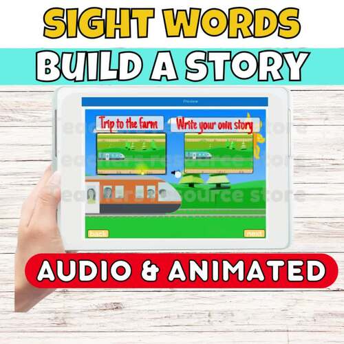 Sight words Reading comprehension Boom Cards by Teachers Resource Store