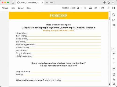 ESL Upper Intermediate Lesson: Talk about Friendship & Learn Vocabulary