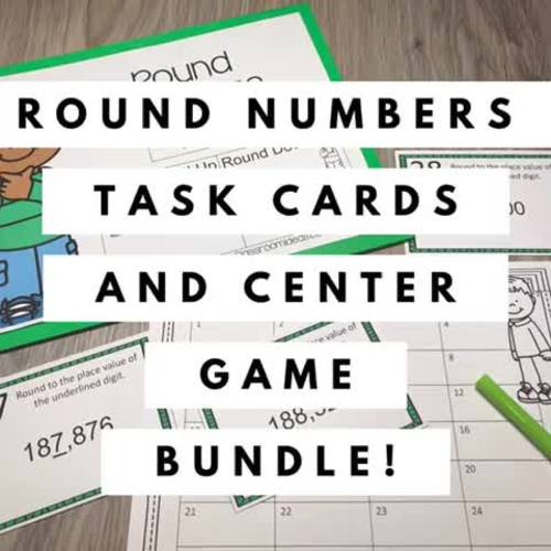 4th Grade Go Math 1.4 Round Numbers Bundle by Fern Smith's Classroom Ideas